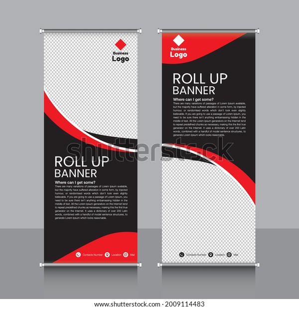 Roll Banner Brochure Flyer Banner Design Stock Vector (Royalty Free ...