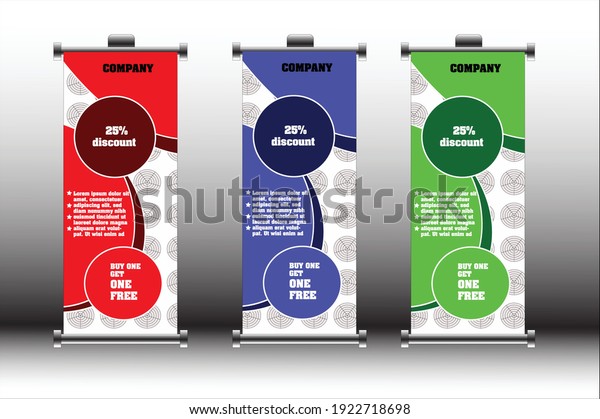Roll Banner Business Flag Flyer Design Stock Vector (Royalty Free ...
