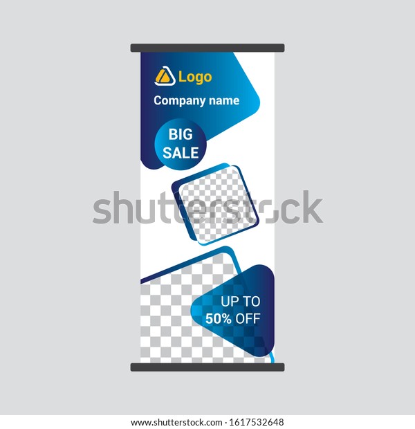 Roll Banner Design Print Ready Eps Stock Vector (Royalty Free ...