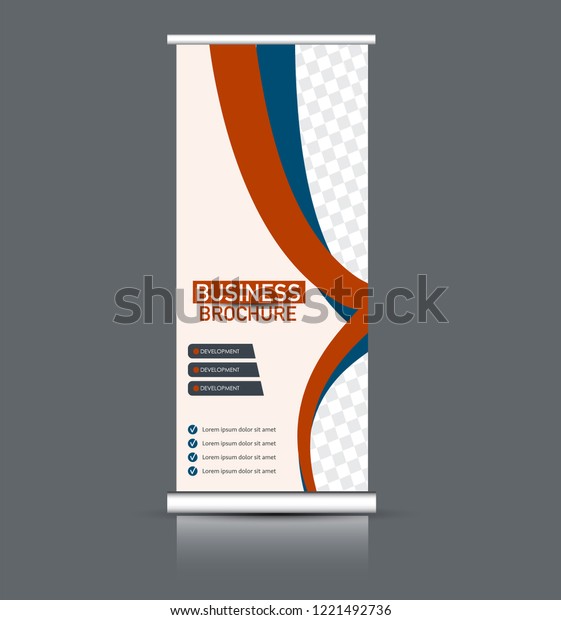Roll Banner Design Vertical Narrow Flyer Stock Vector (Royalty Free ...