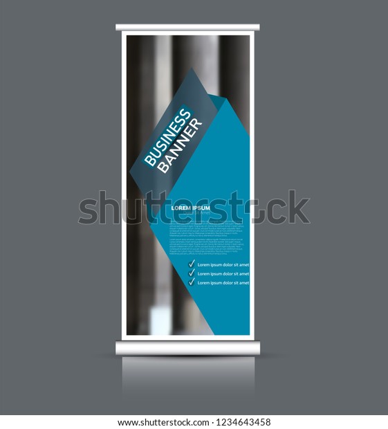Roll Banner Design Vertical Narrow Flyer Stock Vector (Royalty Free ...