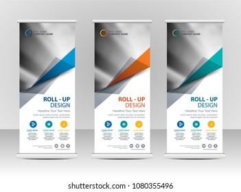 Roll Banner Stand Template Design Stock Vector (Royalty Free) 730730830
