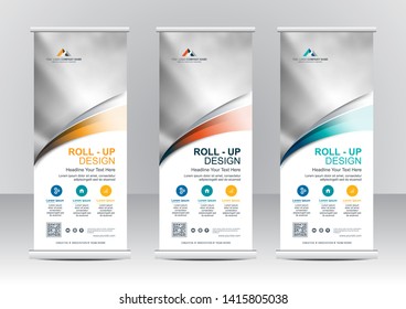 Roll Banner Stand Template Design Stock Vector (Royalty Free ...