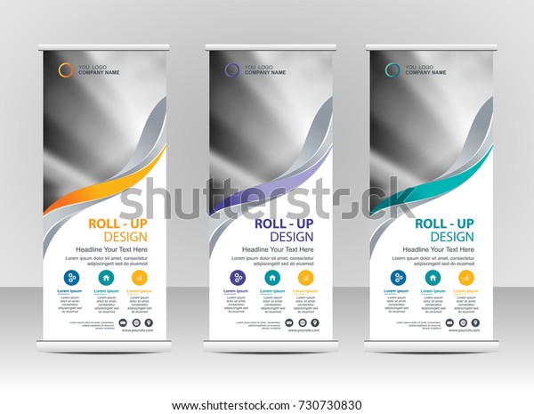Roll up design de modelo de banner stand