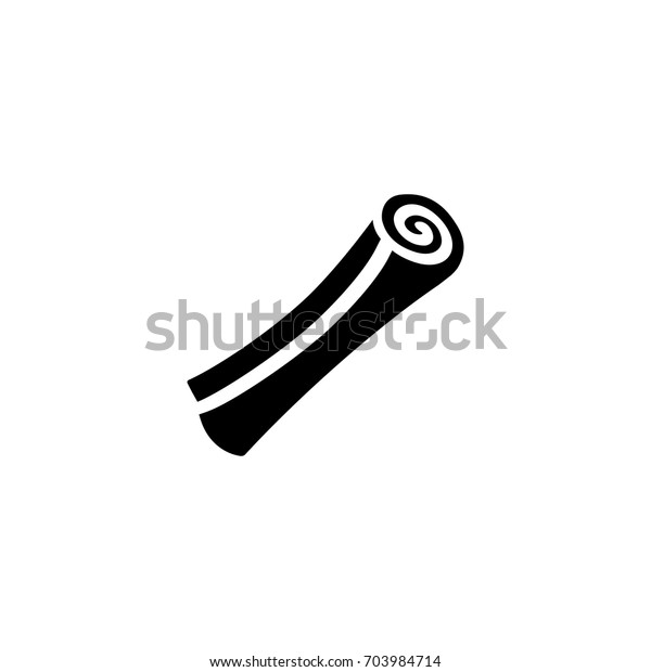 Roll Certificate Icon On White Background Stock Vector (Royalty Free ...