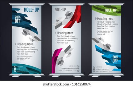 Roll Design Vertical Template Corporate Business Stock Vector (Royalty ...