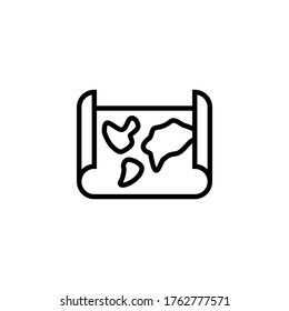 Roll Maps Icon Black Line Style Stock Vector (Royalty Free) 1762777571 ...