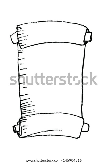 Roll Paper Vintage Drawing Stock Vector (Royalty Free) 145904516