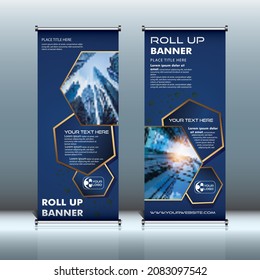 Roll U Banner Design Vertical Template Stock Vector (Royalty Free ...