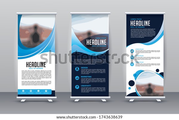 Roll Wave Design Banner Template Promotion Stock Vector (Royalty Free ...