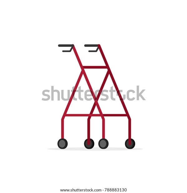 Rollator Vector Icon Vector Image Isolated Stock Vector (Royalty Free ...