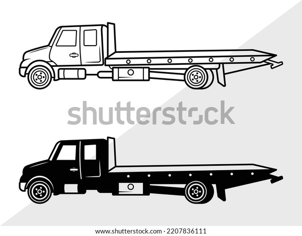 Rollback Truck Svg Printable Vector Illustration Stock Vector (Royalty ...