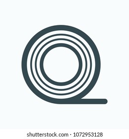Rolled Steel Flat Vector Icon Stock Vector (Royalty Free) 1072953128 ...