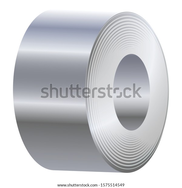 Rolled Steel Icon Cartoon Rolled Steel Stock Vector (Royalty Free ...