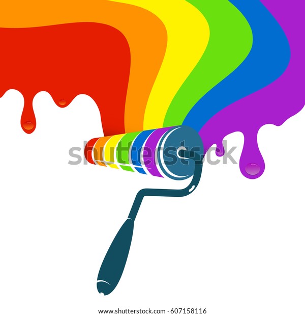 Roller Paint Drops Design Business Stock Vector (Royalty Free ...