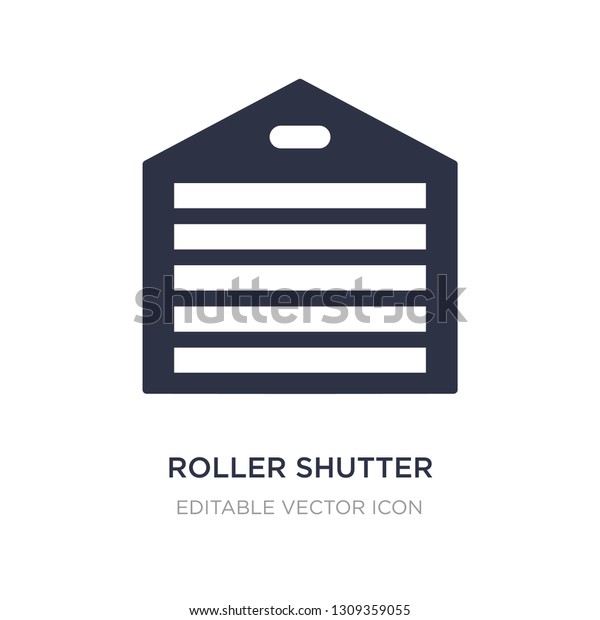 Roller Shutter Door Icon On White Stock Vector (Royalty Free ...