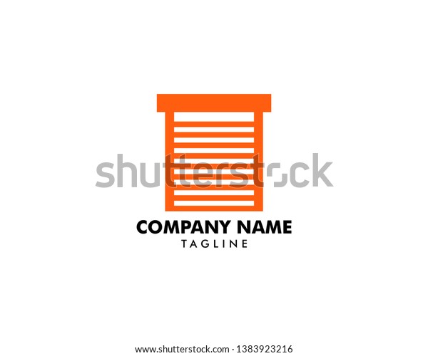 Roller Shutter Door Logo Icon Template Stock Vector (Royalty Free ...