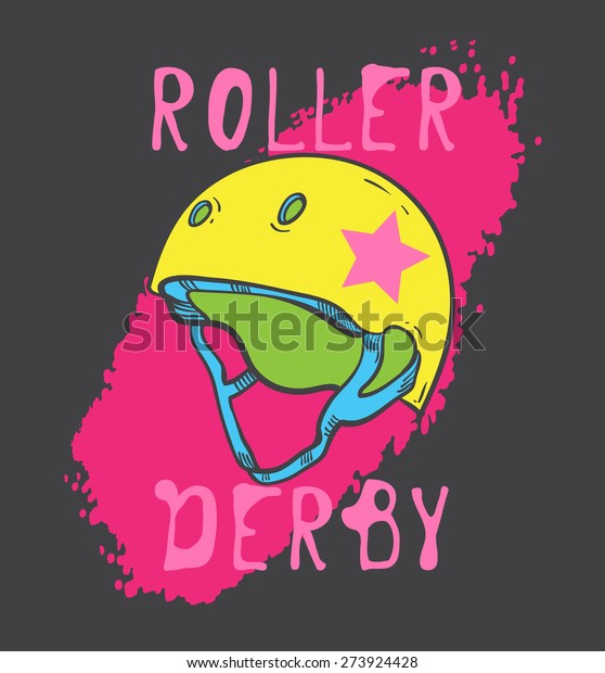 Roller Skate Roller Derby Graphic Design Stock Vector (Royalty Free ...