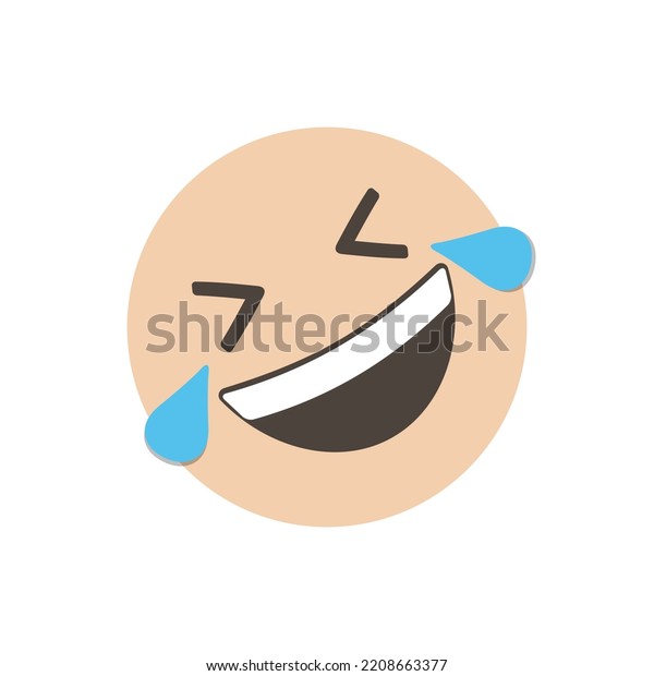 Rolling On Floor Laughing Funny Yellow Stock Vector (Royalty Free ...