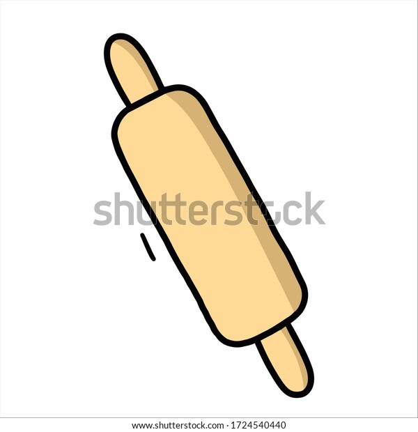 Rolling Pin Doodle Cartoon Vector Illustration: เวกเตอร์สต็อก (ปลอดค่า ...