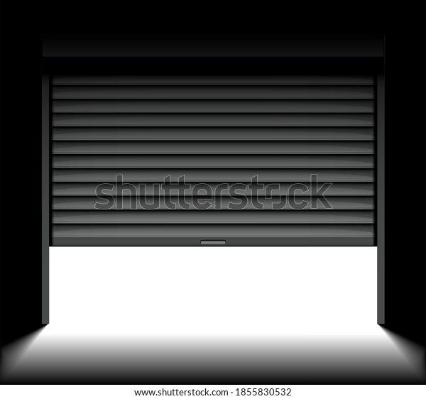 Rolling Shutter Door Roller Garage Metal Stock Vector (Royalty Free ...