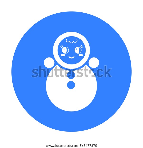 Roly Poly Black Icon Illustration Web Stock Vector (Royalty Free ...