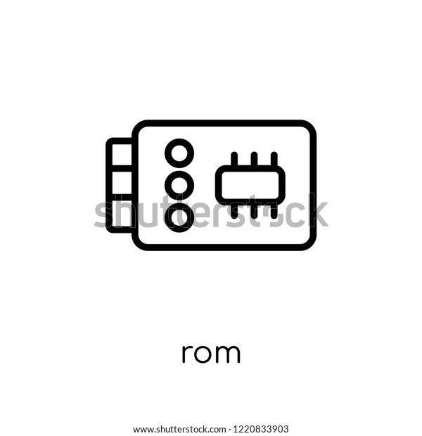 Rom Icon Trendy Modern Flat Linear Stock Vector (Royalty Free ...
