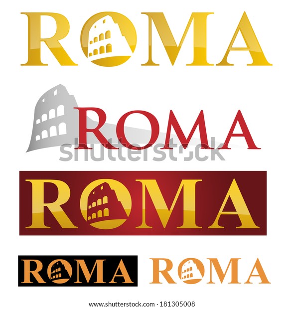 Roma Icon Symbol Isolate On White Stock Vector (Royalty Free) 181305008 ...