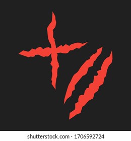 Roman 12 Red Scars On Black Stock Vector (Royalty Free) 1706592724 ...