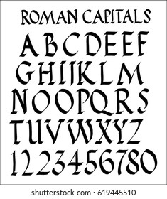 Uncial Font Stock Vector (Royalty Free) 619445543