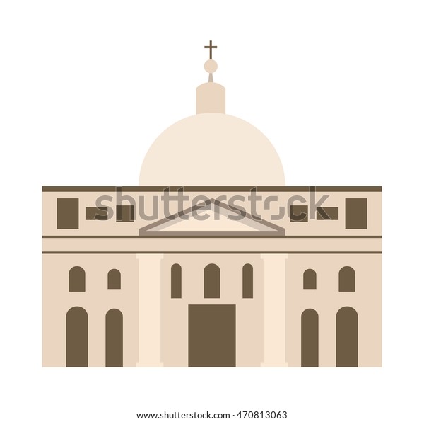 Roman Construction Classic Isolated Icon Vector Stock Vector (Royalty ...