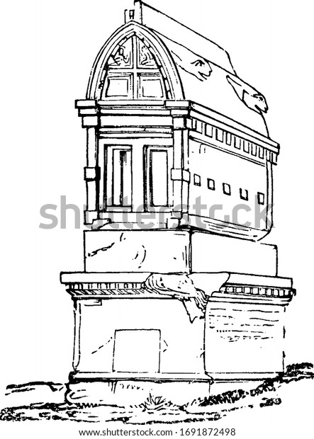 Roman Edifice Tall Stone Structure Classical Stock Vector (Royalty Free ...