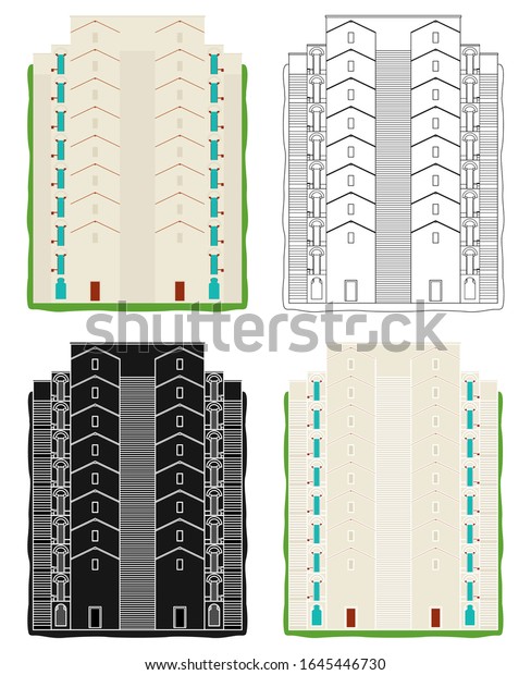 Roman Mill Barbegal Front View Stock Vector (Royalty Free) 1645446730 ...