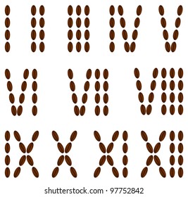 35 Number Made With Coffee Beans Stock Vectors, Images & Vector Art ...