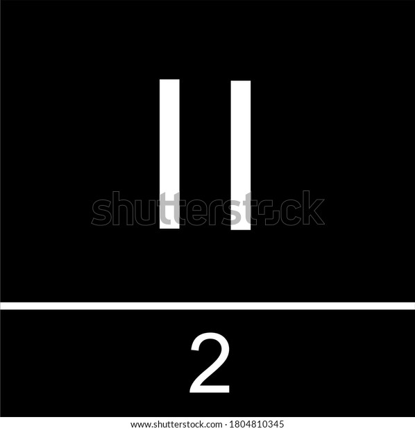 Roman Numeral Symbol Two Roman Numeric Stock Vector (Royalty Free ...