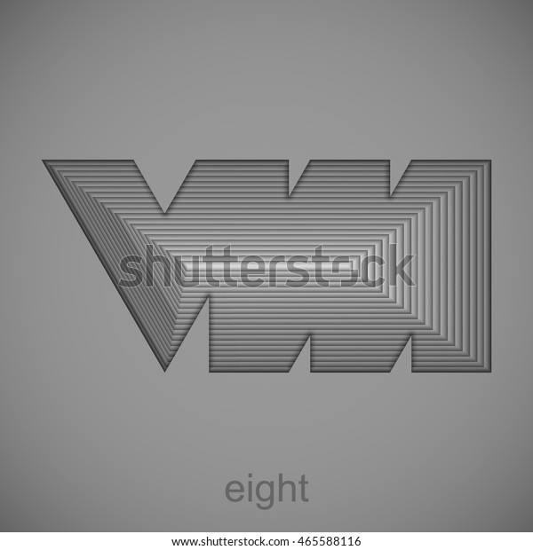 Roman Numeral Viii Stock Vector (Royalty Free) 465588116 | Shutterstock