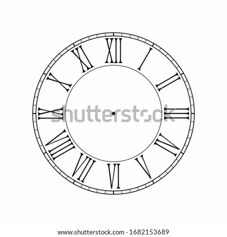 Roman Numeral Clock Drawing | Free download on ClipArtMag