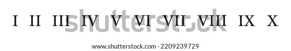 Roman Numerals Icons Roman Numbers One Stock Vector (Royalty Free ... Roman Numerals Icons Roman Numbers One Stock Vector (Royalty Free ...