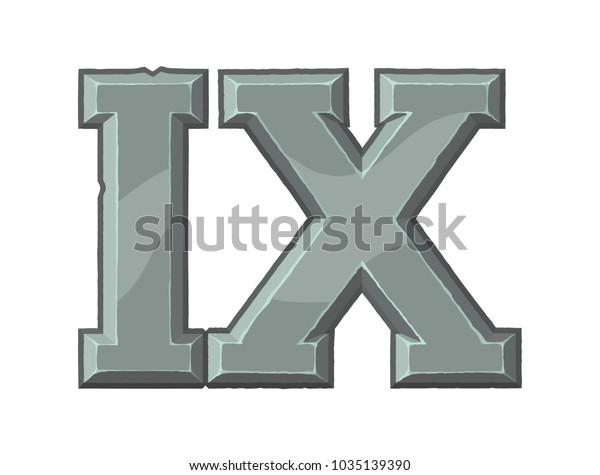 Roman Numerals Made Rock Ancient Stone Stock Vector (Royalty Free ...