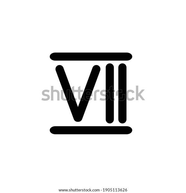 Roman Numerals Seven Icon Vector Stock Vector (Royalty Free) 1905113626 ...