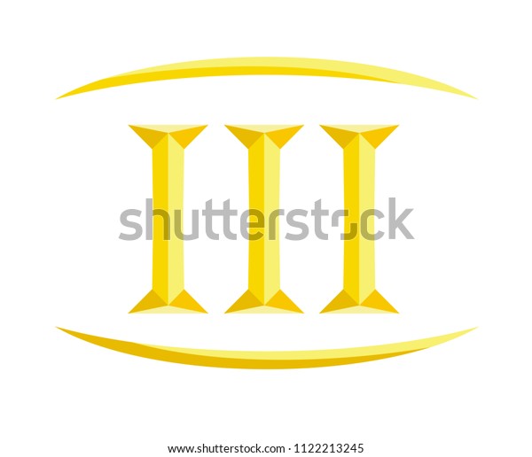 Roman Numerical Number 3 Type Three Stock Vector (Royalty Free ...