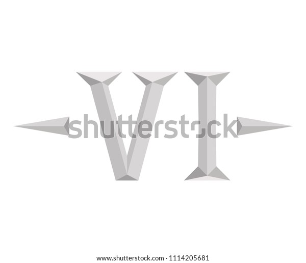 Roman Numerical Number 6 Type Six Stock Vector (Royalty Free ...