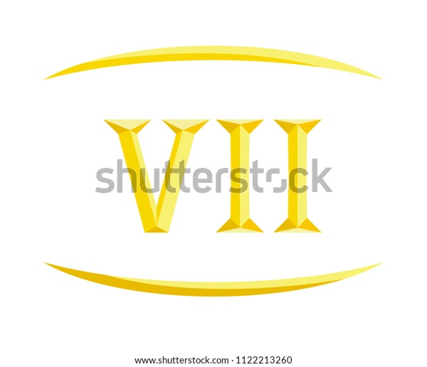 Roman Numerical Number 7 Type Seven Stock Vector (Royalty Free) 1122213260