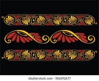 Roman Ornamental Elements Vector Stock Vector (Royalty Free) 356592677 ...