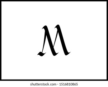 Roman Rustic Calligraphy Font Capitals M: เวกเตอร์สต็อก (ปลอดค่า ...
