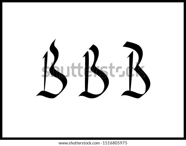 Roman Rustic Calligraphy Font Capitals Vector Stock Vector (Royalty ...