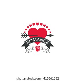 Romance Logo Illustration Logo Template Stock Vector (Royalty Free ...