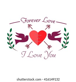 Romance Logo Illustration Logo Template Stock Vector (Royalty Free ...