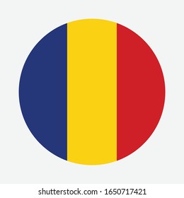 Romania Flag Circle Vector Image Icon Stock Vector (Royalty Free ...