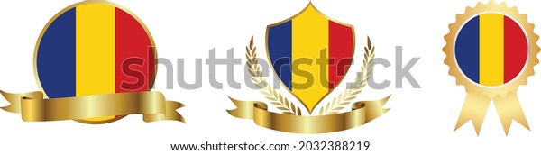 Romania Flags Symbols Countries Map Stock Vector (Royalty Free ...
